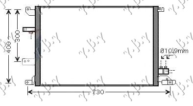 HLADNJAK KLIME BENZIN-DIZEL (59.5×43) VOLVO S80 (1999-2006) (OEM: 30648954, 30781281, 31267200)