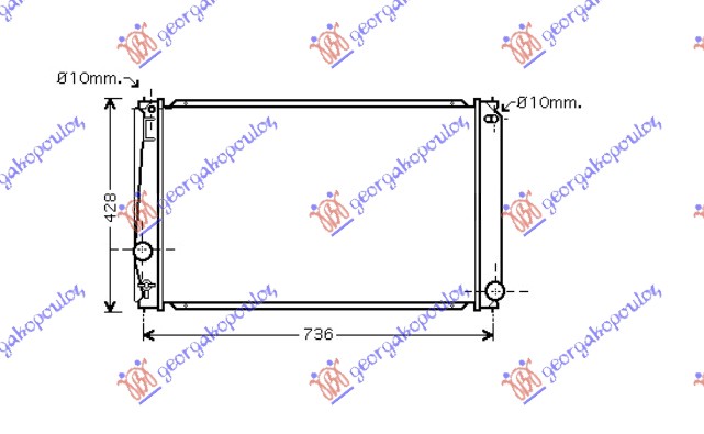 HLADNJAK 2.0 I 16V VVTI + / -A / C M / A (67.3×4 1.5) TOYOTA RAV 4 (2010-2012) (OEM: 16400-28560, 1640028560)