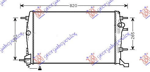 HLADNJAK MOTORA 1.6-2.0 DCi +/- A/C (65x43x34) RENAULT SCENIC/GRAND SCENIC (2009-2012) (OEM: 214100017R)