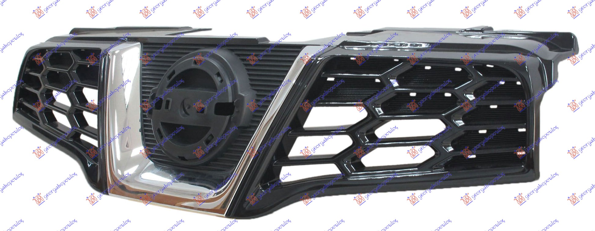 PVC MASKA CRNA SA HROM LAJSNOM NISSAN QASHQAI (2010-2013) (OEM: 62310-BR00A, 62310BR00A)