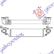 HLADNJAK INTERCOOLER 2.2 – 2.7 CDi (650x127x62) MERCEDES CLK (W209) (2002-2009) (OEM: 2035000500)