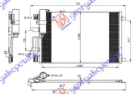 HLADNJAK KLIME 2.0DCi (61×39) NISSAN QASHQAI (2007-2010) (OEM: 92100BR40A, 92100JD700, 92100JD71A)