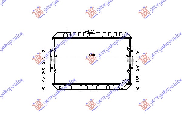 HLADNJAK MOTORA 2.5 T.DIZEL+/ – A/C (40×60) MITSUBISHI P/U L200 (1993-1996) (OEM: MB 356389, MB356389)