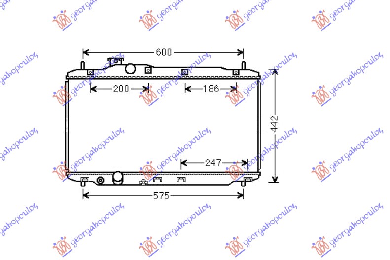 HLADNJAK 1.8i-15 ViVTEC (37.5x67x1.6) MANUAL HONDA CIVIC H/B-L/B (2012-2016) (OEM: 19010-R1A-A01, 19010R1AA01, 19010R1AA02)