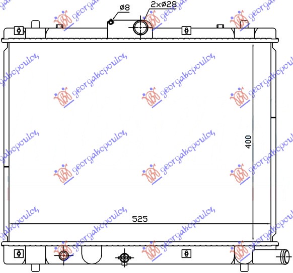 HLADNJAK MOTORA 1.3 DDiS (40 x54.4×27) SUZUKI SWIFT H/B (2011-2014) (OEM: 17700-68L50, 1770068L50)