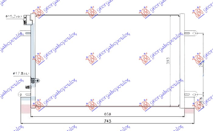 HLADNJAK KLIME 3.0 – 3.2 – 4.2 – 5.2 BENZIN 2.7 – 3.0 DIZ AUDI A6 (2008-2010) (OEM: 4F0260403L, 4F0260403M, 4F0260403Q)