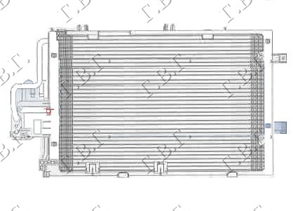 HLADNJAK KLIME -03 (54x38x1.6) OPEL COMBO (2000-2012) (OEM: 1850000, 1850091, 93175776)