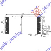 HLADNJAK KLIME 1.3 – 1.7 CDTI (54×26) 03 – OPEL TIGRA CABRIO TWINTOP (2004-2009) (OEM: 13106020, 13106021, 1850 093)