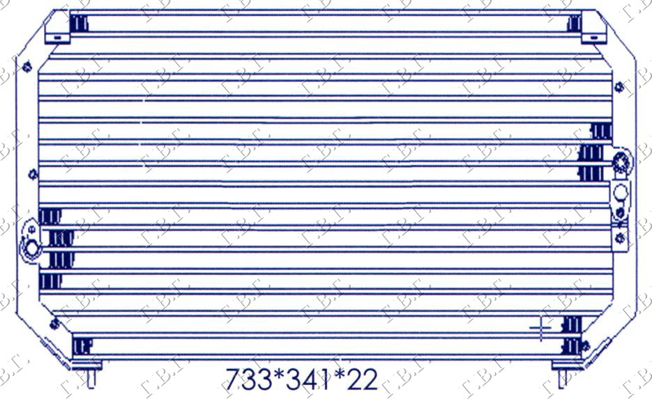 HLADNJAK KLIME (69×34.5) TOYOTA CARINA E/CORONA SDN-L/B (1996-2001) (OEM: 8846020370, 8846020380)