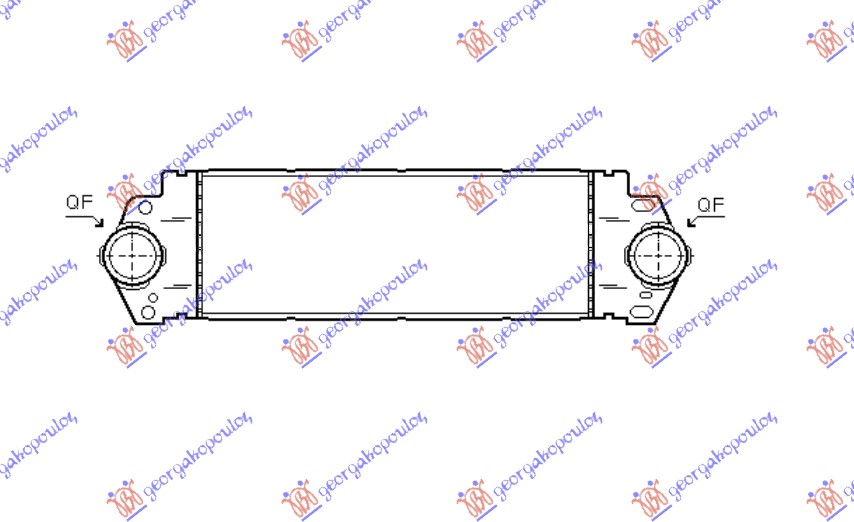 HLADNJAK INTERKULERA 1.9 – 2.0 – 2.5 TDi (720x195x3 VW TRANSPORTER (T5) (2003-2010) (OEM: 7E0145804B, 7H0145804A, 7H0145804B)