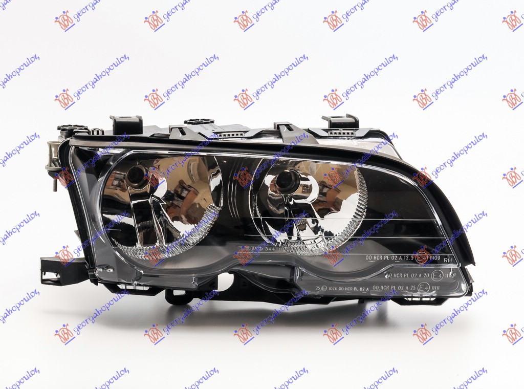 FAR CRNI 01- (TYC) Desna str. BMW SERIES 3 (E46) COUPE/CABRIO (1999-2003) (OEM: 63127165902)