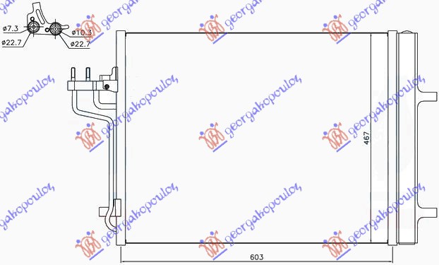 HLADNJAK KLIME 1.6i 16V TURBO-2.0 TDCi FORD TRANSIT/TOURNEO CONNECT (2013-2019) (OEM: 1785765)