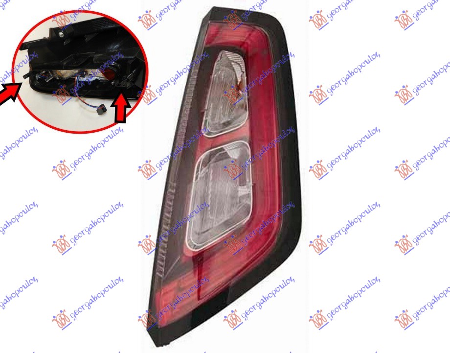 STOP LAMPA SPORT CRNI OKVIR Desna str. FIAT PUNTO EVO (2009-2012) (OEM: 51927094)