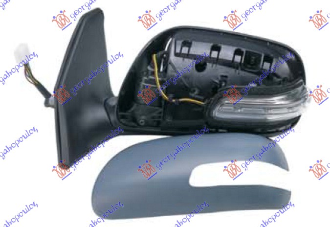 RETROVIZOR ELEKTRICNI PM (MIGAVAC) 06- (A KV) Leva str. TOYOTA AVENSIS (T25) (2003-2008) (OEM: 87906-05180, 8790605180)