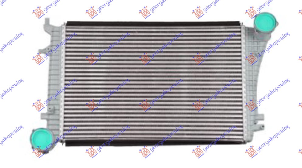 HLADNJAK INTERCOOLER 1.9-2.0TDi (61.5×40.5×32) SKODA OCTAVIA 5 (2004-2008) (OEM: 1K0145803F, 1K0145803Q)