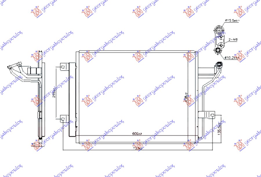 HL.KLIME 1.5-2.0 BEN 2.0 BEN/HIB 600×438 MAZDA CX30 (2019-) (OEM: BDGF61480)