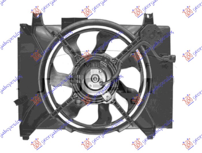 VENTILATOR KOMPLET 1.5 DIZ -AC (2 PIN) HYUNDAI ACCENT SDN (2006-2011) (OEM: 25380-1E300, 253801E300)