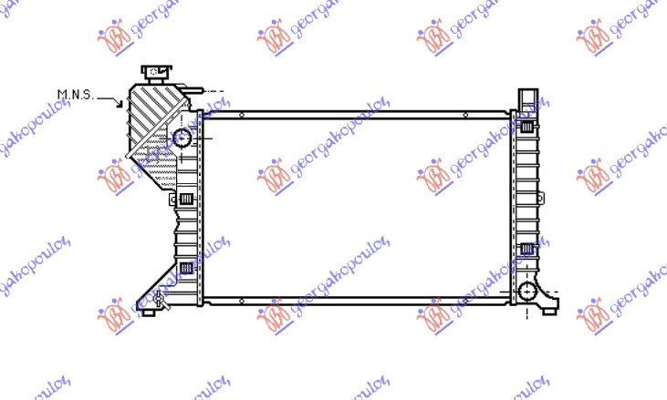 HLADNJAK MOTORA – 00 MANUAL +A/C (68×40) MERCEDES SPRINTER 208-416 (W901-905) (1995-2006) (OEM: 9015002400, 9015003100, 9015003300)