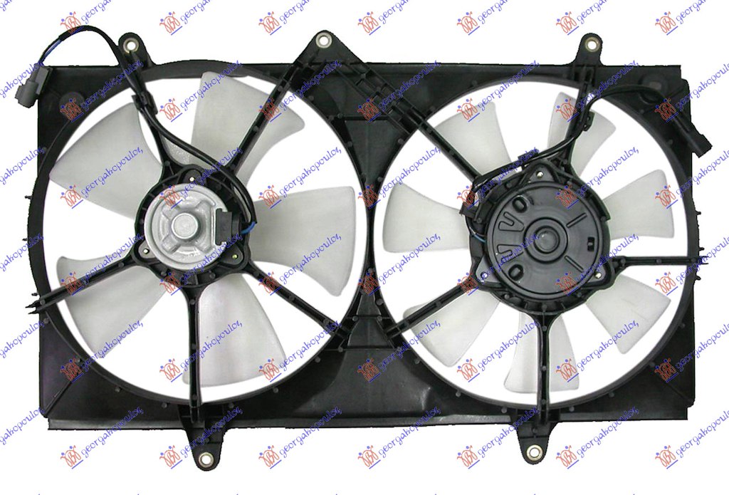 VENTILATOR KOMPLET (DUPLI) BENZIN-DIZEL TOYOTA COROLLA (E 11) H/B-L/B (1997-1999) (OEM: 16363-0D010, 163630D010, 163630D011)