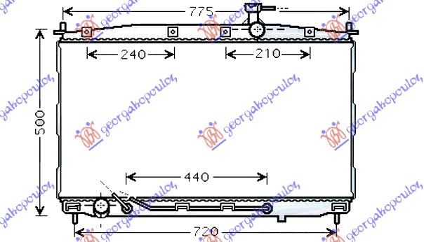 HLADNJAK MOTORA 2.7 i24V-2.2 CRDi (43×77)AUTOM HYUNDAI SANTA FE (2005-2009) (OEM: 253102B100)