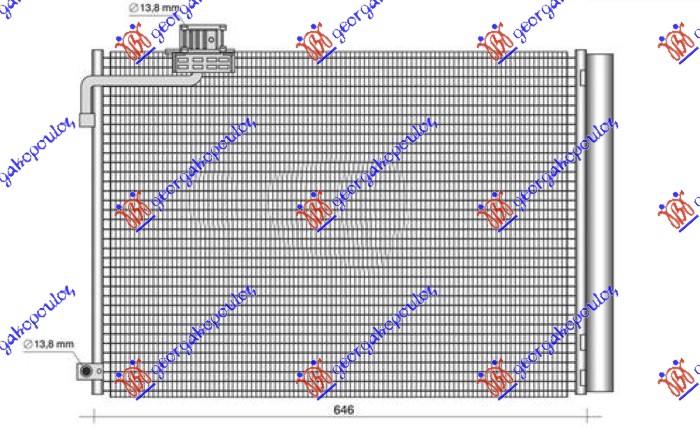 HLADNJAK KLIME 6.2 AMG BENZIN (642x428x12) MERCEDES C CLASS (W204) COUPE (2011-2015) (OEM: 1975000054)