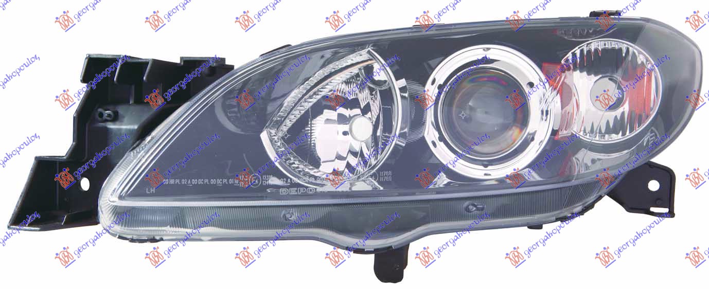 FAR ELEKTRICNI 4 VRATA (DEPO) Leva str. MAZDA 3 SDN-H/B (BK) (2004-2008) (OEM: BN8V-51-0L0C, BN8V510L0C)