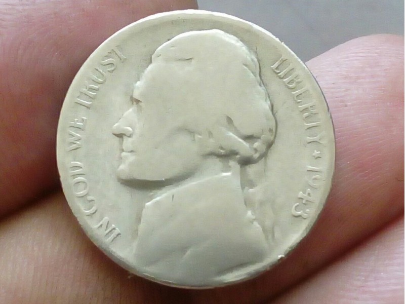 USA, 5 centi 1943 S, SREBRO