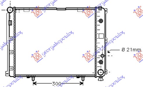 HLADNJAK 2.0 – 2.3 BENZIN MAN/AUTOM +/ – AC (49×49) MERCEDES E CLASS (W124) (1993-1995) (OEM: 1245006303, A1245006303)