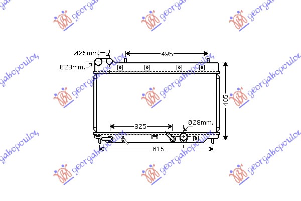 HLADNJAK MOTORA 1.4 8V +/ – A/C AUT 04 – (32.5×65 HONDA JAZZ (2001-2008) (OEM: 19010-PWA-E01, 19010-PWA-J51, 19010PWAE01)