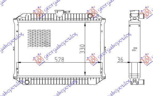 HLADNJAK MOTORA 1.5 BENZIN (33×54.5×36) NISSAN VANETTE SPAIN (C220) (1986-1995) (OEM: 21400Y9504)