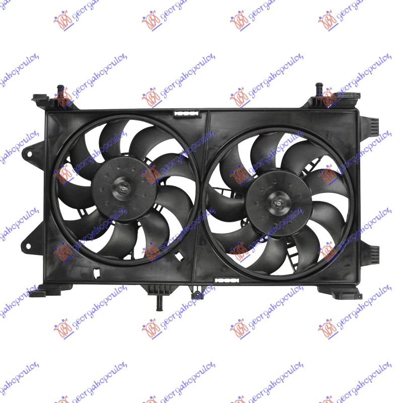 VENTILATOR KOMPLET (DUPLI) 130i-1.9JTD FIAT PUNTO (1999-2003) (OEM: 46524624, 46745051, 51738691)