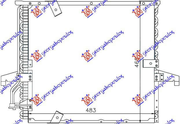 HLADNJAK KLIME BENZIN 2.5TD 97 – 04 (47×43.2×25) BMW SERIES 3 (E36) SDN (1990-1998) (OEM: 64538390271)