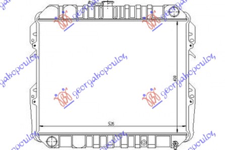 HLADNJAK BENZIN (40×53) TOYOTA HI-LUX (LN 85) 2WD (1994-1997) (OEM: 16400-04020, 16400-71071, 1640004020)