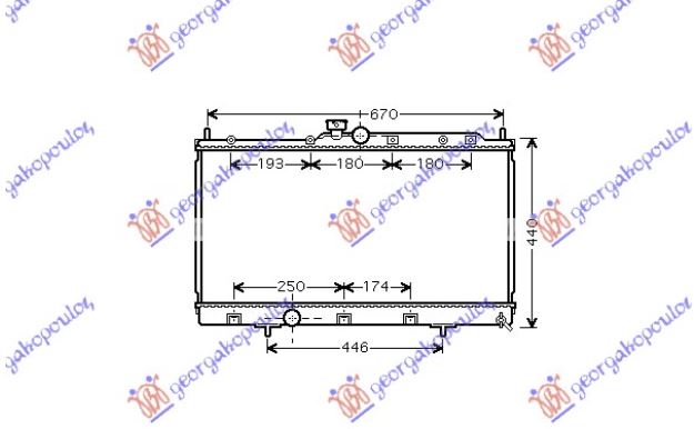 HLADNJAK MOTORA 1.3-1.6-2.0 16V 37.5×68.5 KOYO MITSUBISHI LANCER (2004-2008) (OEM: MR968857)