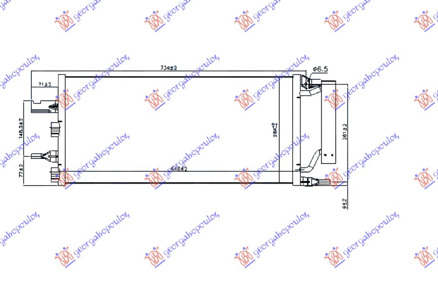 HLADNJAK KLIM 2.0 TUR.JCW BENZIN (64.8×28.4x 1.6 MINI CABRIO (F57) (2015-) (OEM: 64509271206)