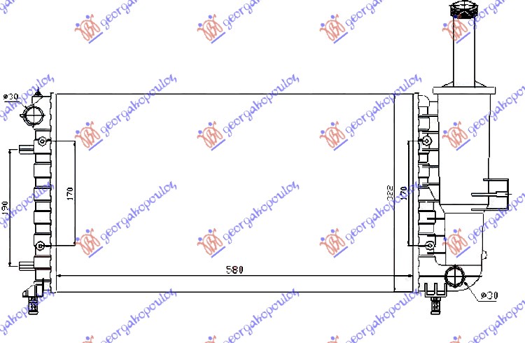 HLAD. MOT. 1.2i 8/16V(58×31.7) (M-BEHR) FIAT PUNTO (2003-2011) (OEM: 51714679)