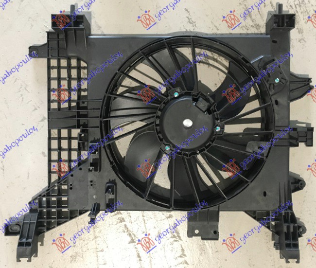 VENTILATOR KOMPLET BENZ-DIZEL (385MM) DACIA DUSTER (2010-2017) (OEM: 214814567R, 8200880555)