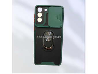 Maska Defender Ring &amp; Camera protection za Samsung S21 plus zelena