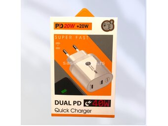 Adapter dual quick 40W type c port
