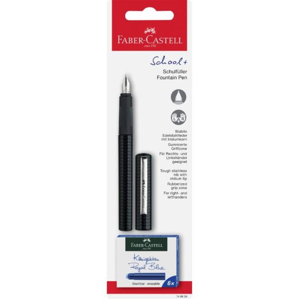 FABER CASTELL Polyblister naliv pero+patroni crno 149809