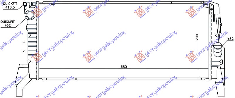 HLADNJAK 2.0 BENZIN MANUELNI-AUT (KOYO)COOPER S MINI COOPER/ONE (F55/F56) (2014-) (OEM: 17117617635)