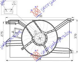 VENTILATOR KOMPLET (JEDAN) BENZIN OPEL VECTRA C (2002-2005) (OEM: 1341362)