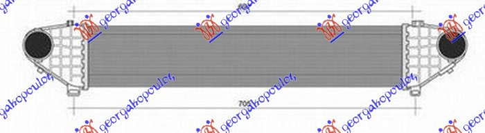 HLADNJAK INTERKULER 2.0 -2.4 DIZ (647x 1 13×50) VOLVO C70 (2006-2010) (OEM: 31317905, 31338118, 3M519L440DF)