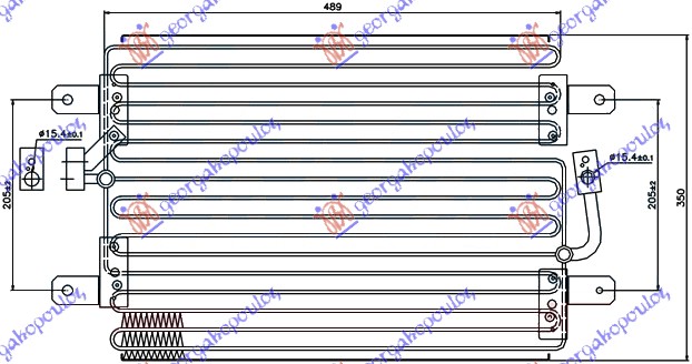 HLADNJAK KLIME 1.6 BENZIN (48x35x25) FIAT PALIO (1999-2004) (OEM: 46459888, 46766594, 46766830)