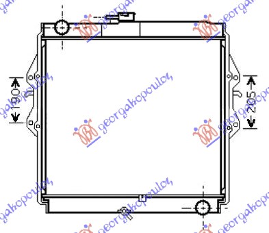 HLADNJAK MOTORA 3.0 DIZ (VOLAN DESNO) TOYOTA HI-LUX 2WD/4WD (2001-2005) (OEM: 16400-67190, 1640067190)