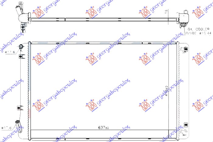 HLADNJAK DODATNI 1.6 BENZIN/DIZEL (640x410x65) HYUNDAI IONIQ (2017-) (OEM: 25308G2000)