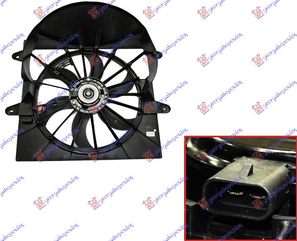 VENTILATOR KOMPLET (2 PINA) 3.7 BENZIN JEEP GRAND CHEROKEE (2008-2011) (OEM: 5143208AA, 5143209AA)