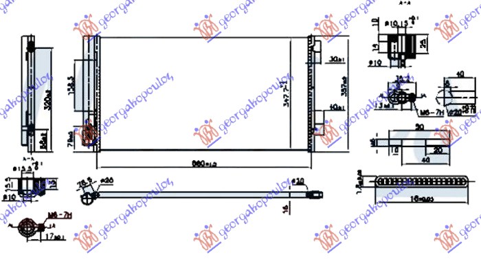 HLADNJAK KLIME 1.4 BENZIN 1.6 DIZEL (660x348x16) JEEP COMPASS (2016-2022) (OEM: 00K68273402AA, 00K68360244AA, 68273402AA)