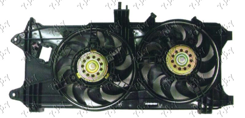 VENTILATOR KOMPLET (1.3-1.9 JTD) +A/C FIAT DOBLO (2001-2005) (OEM: 51718489)