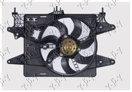 VENTILATOR KOMPLET 1.6 BENZIN +A/C FIAT DOBLO (2005-2009) (OEM: 51758856)